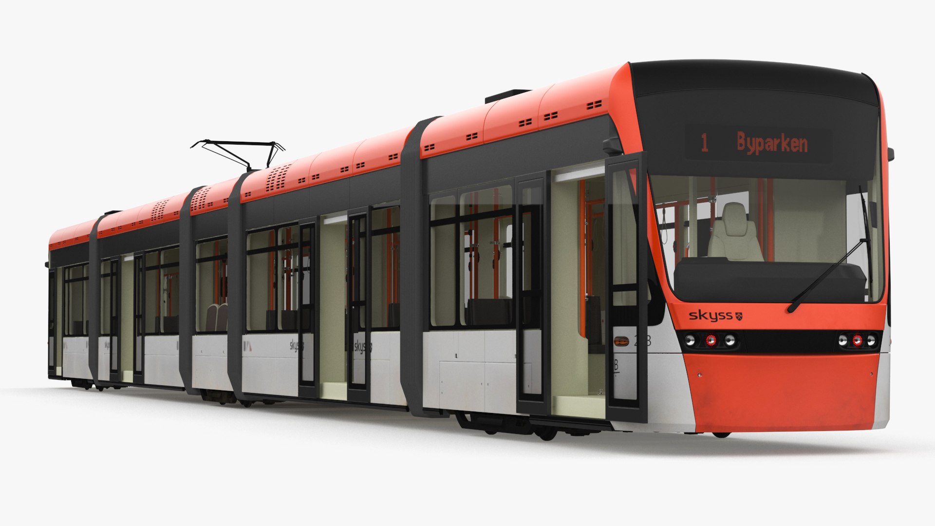 Modern City Tram Bybanen Rigged For Maya 3D Model - TurboSquid 2325618
