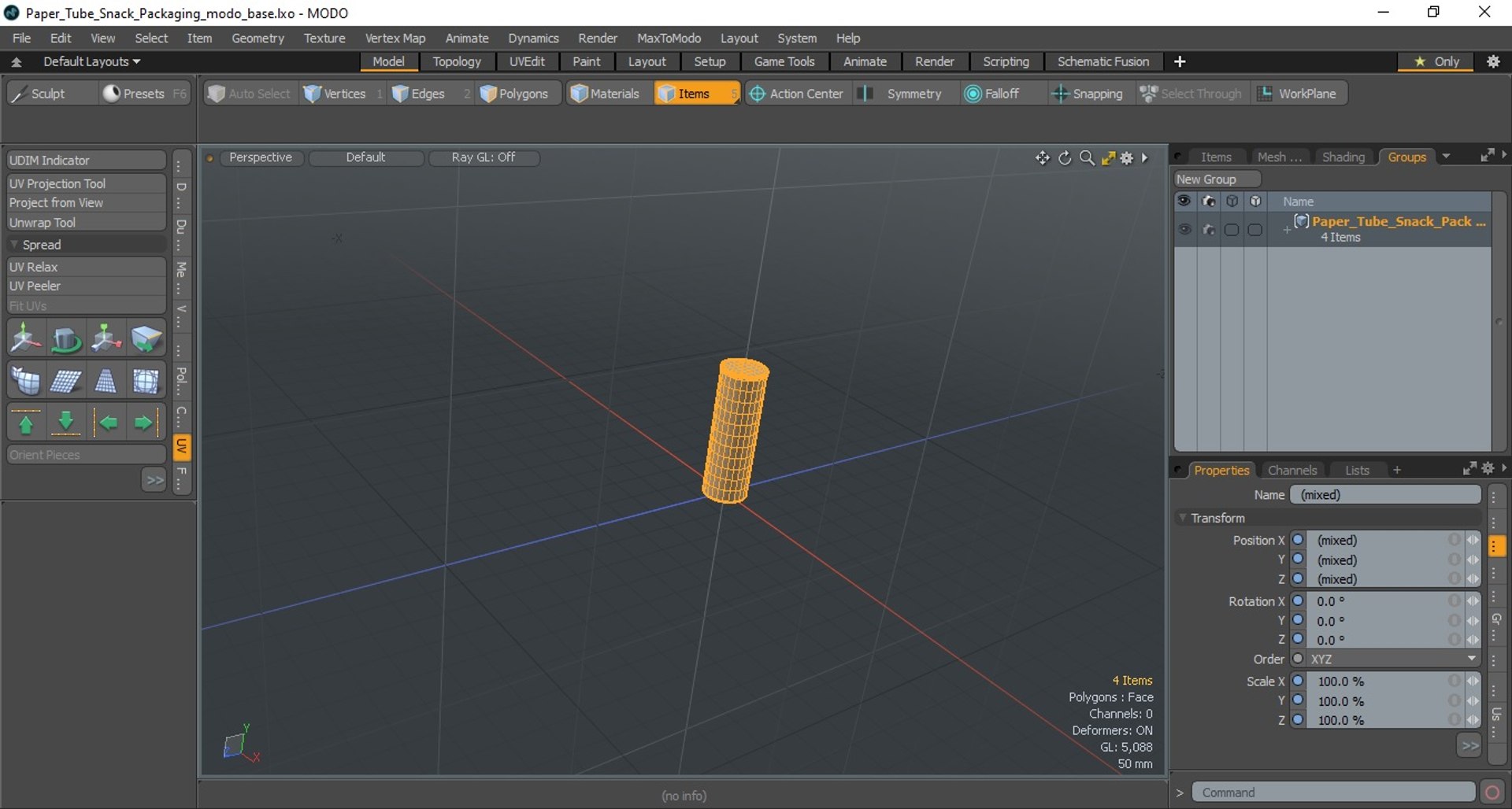 3D Paper Tube Snack Packaging Model - TurboSquid 1743687