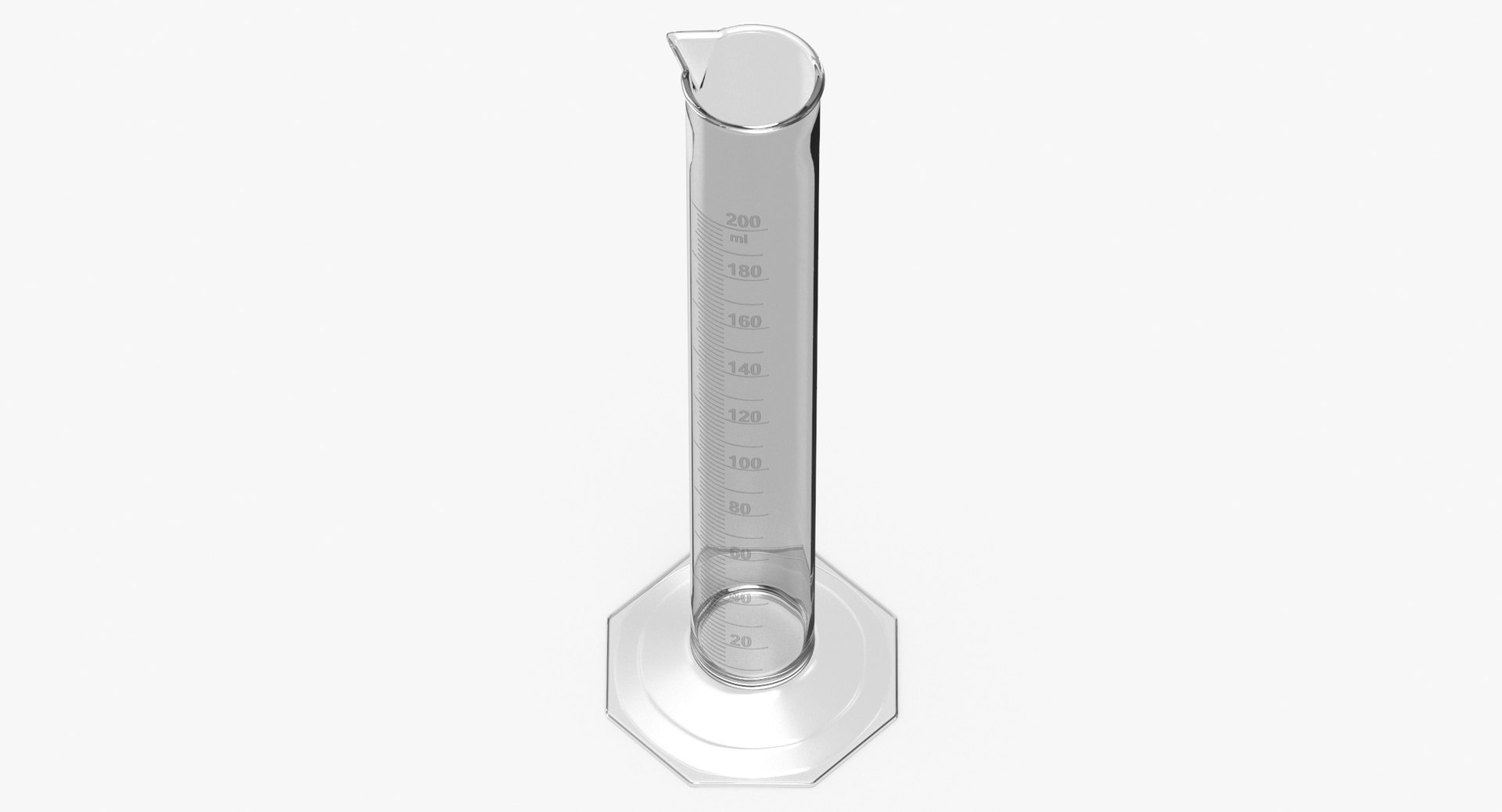Graduated Cylinder 200ml 3D Model - TurboSquid 1975541