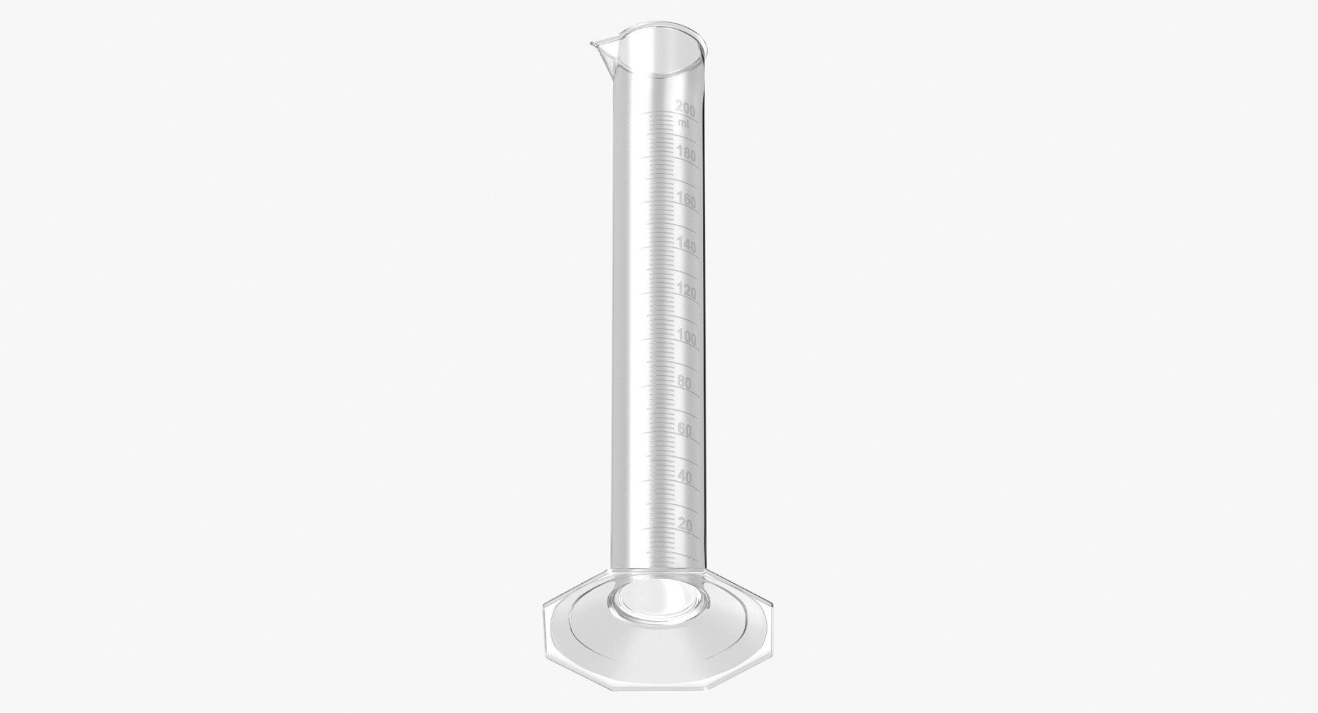 Graduated Cylinder 200ml 3D Model - TurboSquid 1975541