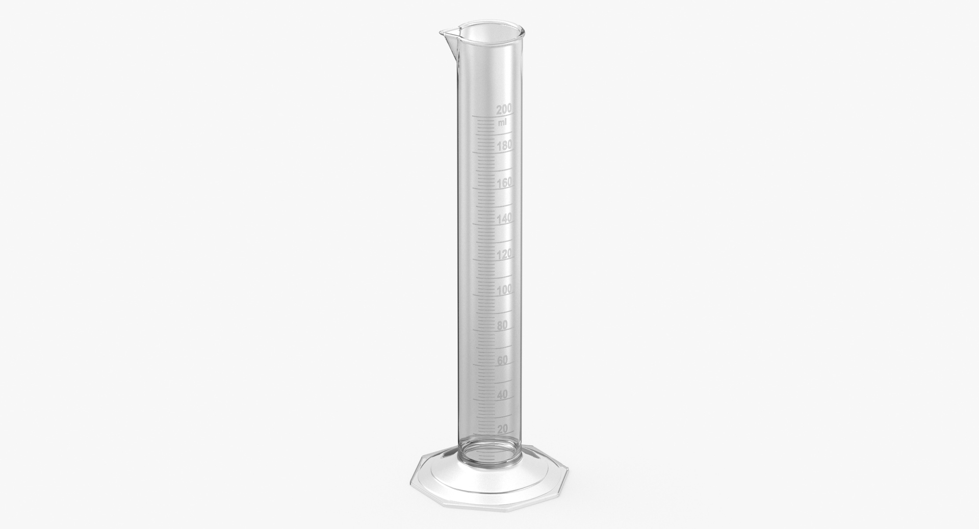 Graduated Cylinder 200ml 3D Model - TurboSquid 1975541