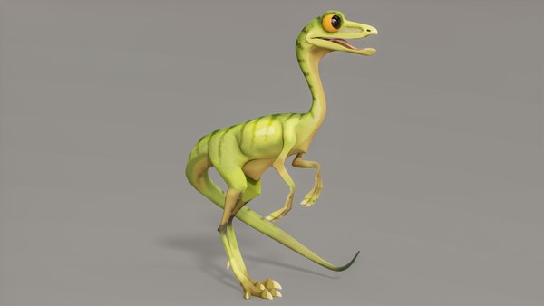 만화 캐릭터 Compy Rigged-공룡 Compsognathus PBR 3D 모델 - TurboSquid 2166588
