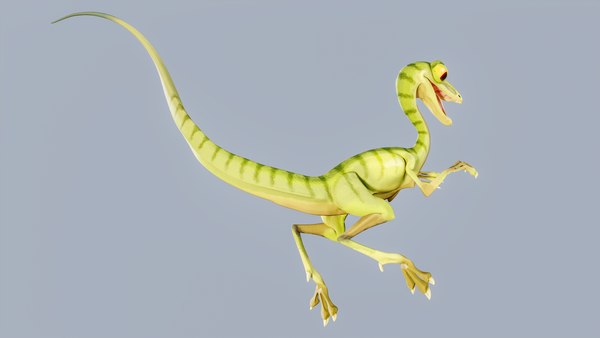 만화 캐릭터 Compy Rigged-공룡 Compsognathus PBR 3D 모델 - TurboSquid 2166588