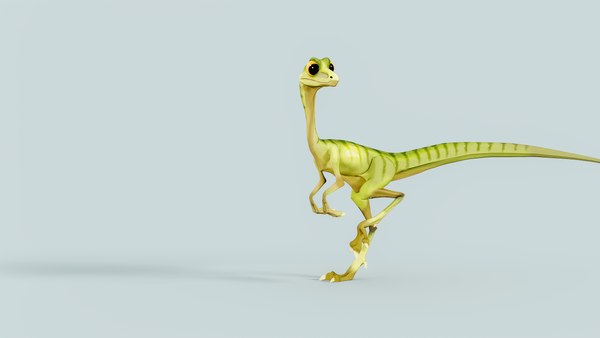 modelo 3d Personaje de dibujos animados Compy Rigged - Dinosaurio ...
