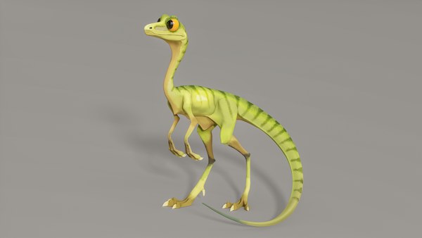 만화 캐릭터 Compy Rigged-공룡 Compsognathus PBR 3D 모델 - TurboSquid 2166588