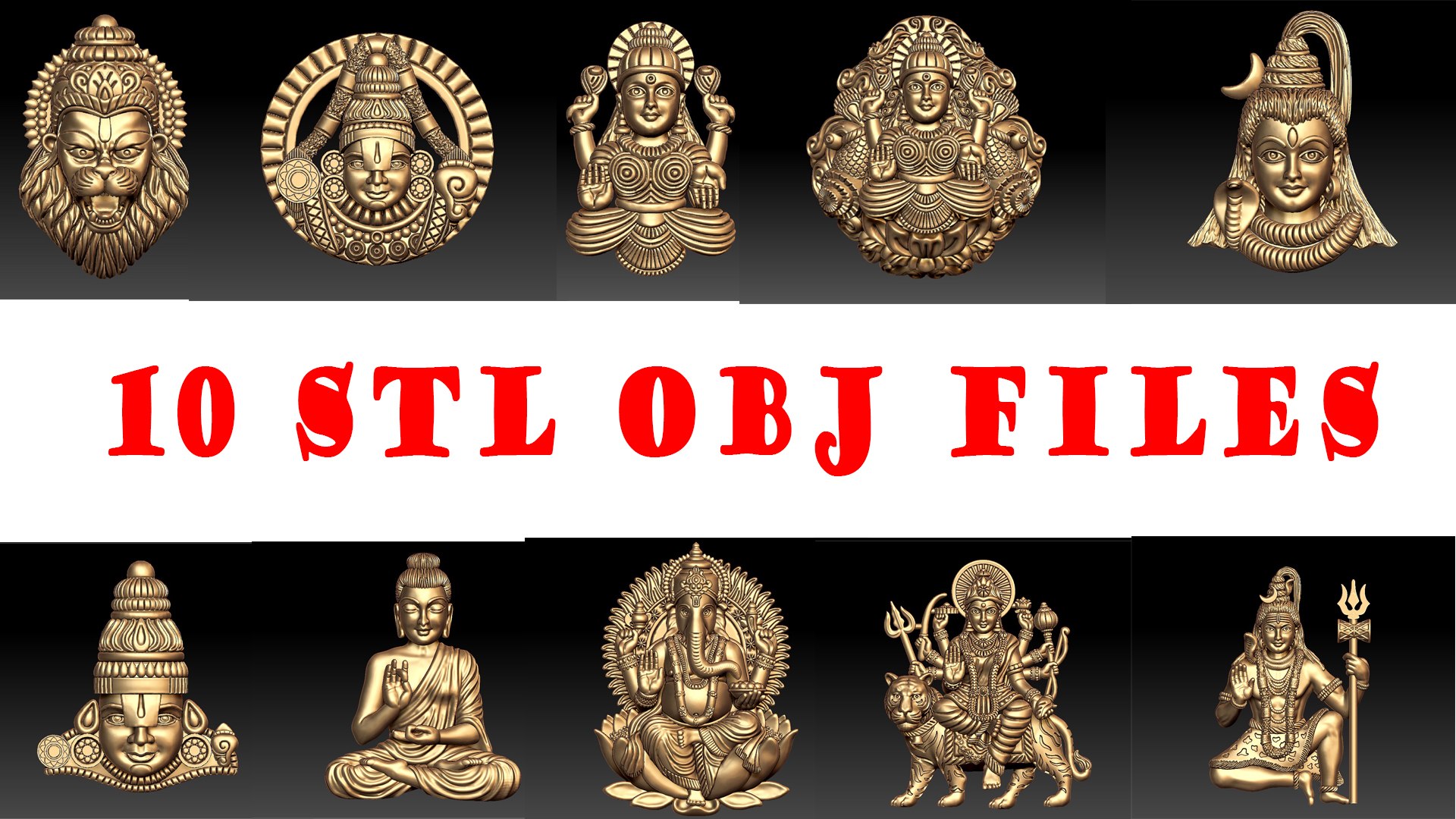 INDIAN GOD STL 10 FILES 3D Model - TurboSquid 2113373