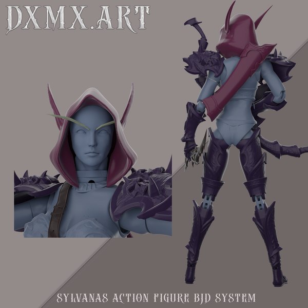 SYLVANAS ACTION FIGURE BJD SYSTEM STL FILE 3D model - TurboSquid 2030939