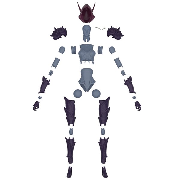 SYLVANAS ACTION FIGURE BJD SYSTEM STL FILE 3D model - TurboSquid 2030939