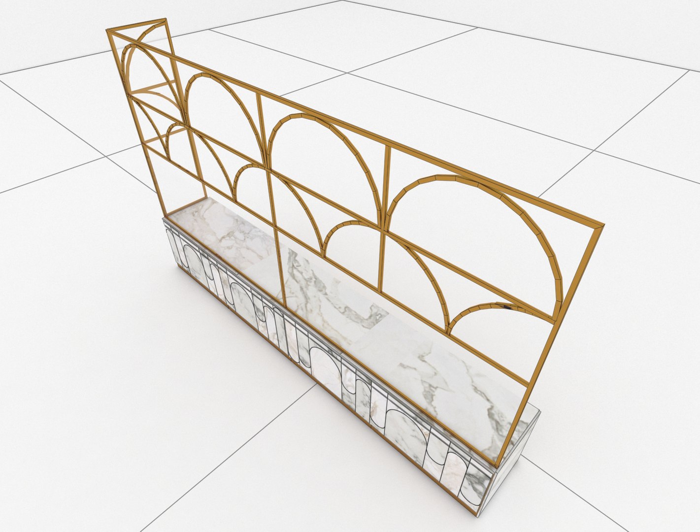 Counter marble 3D - TurboSquid 1408365