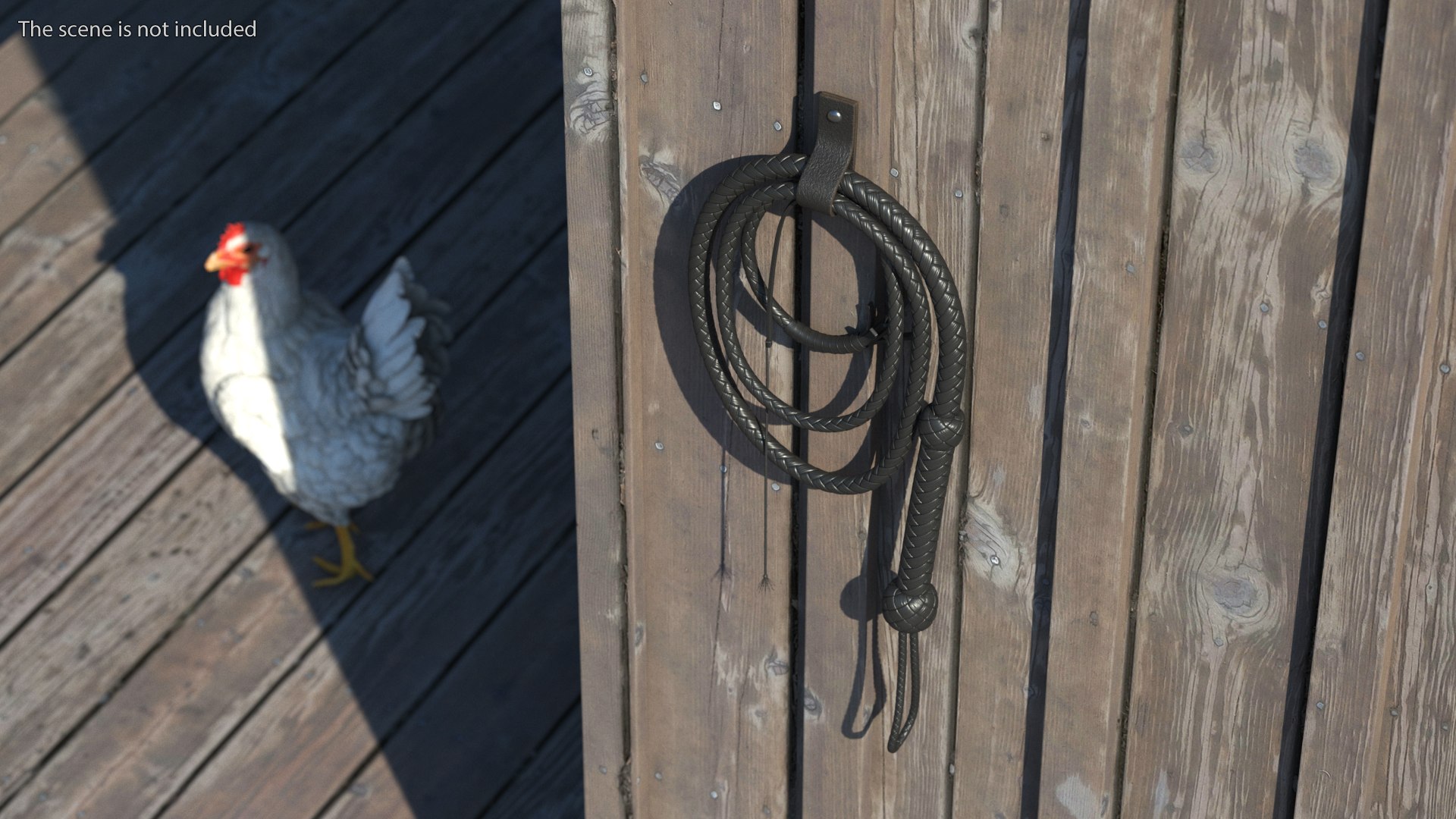 3D Cowboy Black Whip With Holster Model - TurboSquid 2099499