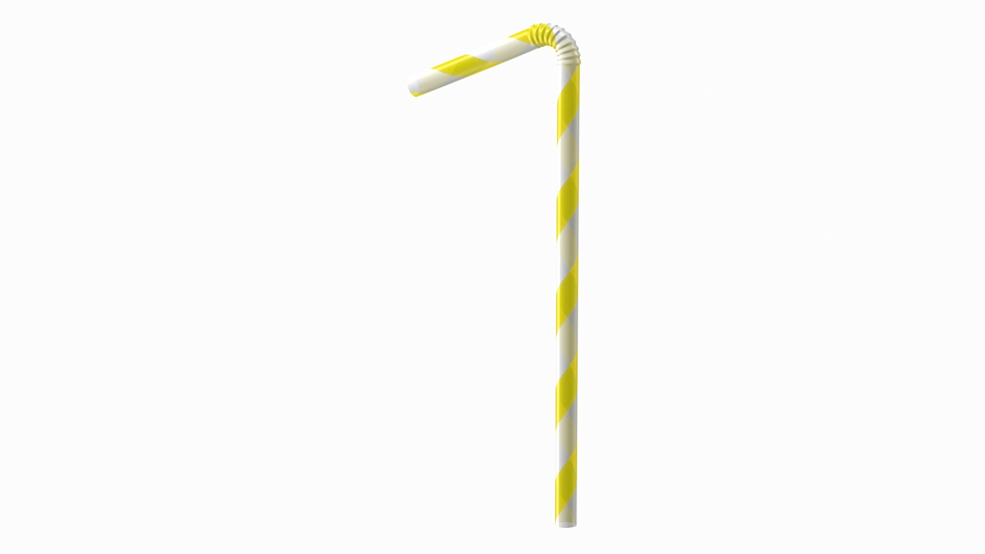 Bendy Plastic Drinking Straw Yellow 3D Model - TurboSquid 1799496