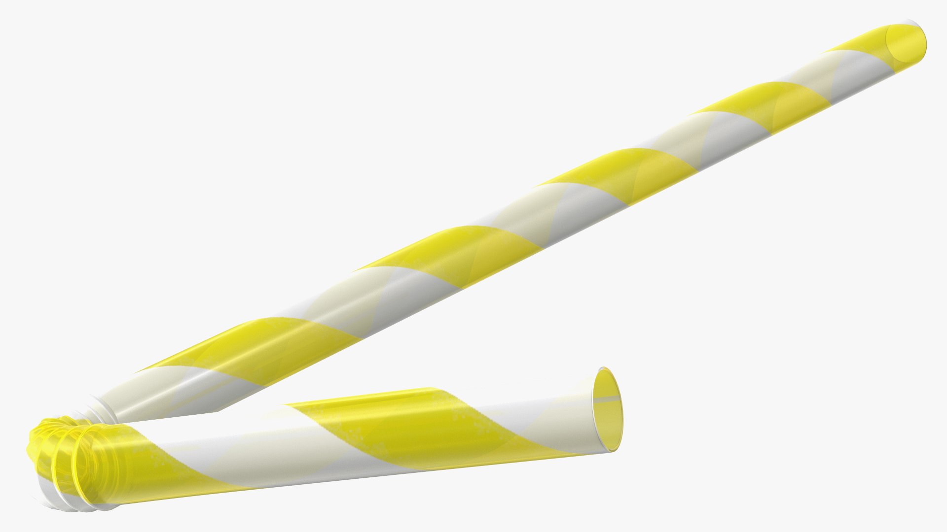 Bendy Plastic Drinking Straw Yellow 3D Model - TurboSquid 1799496