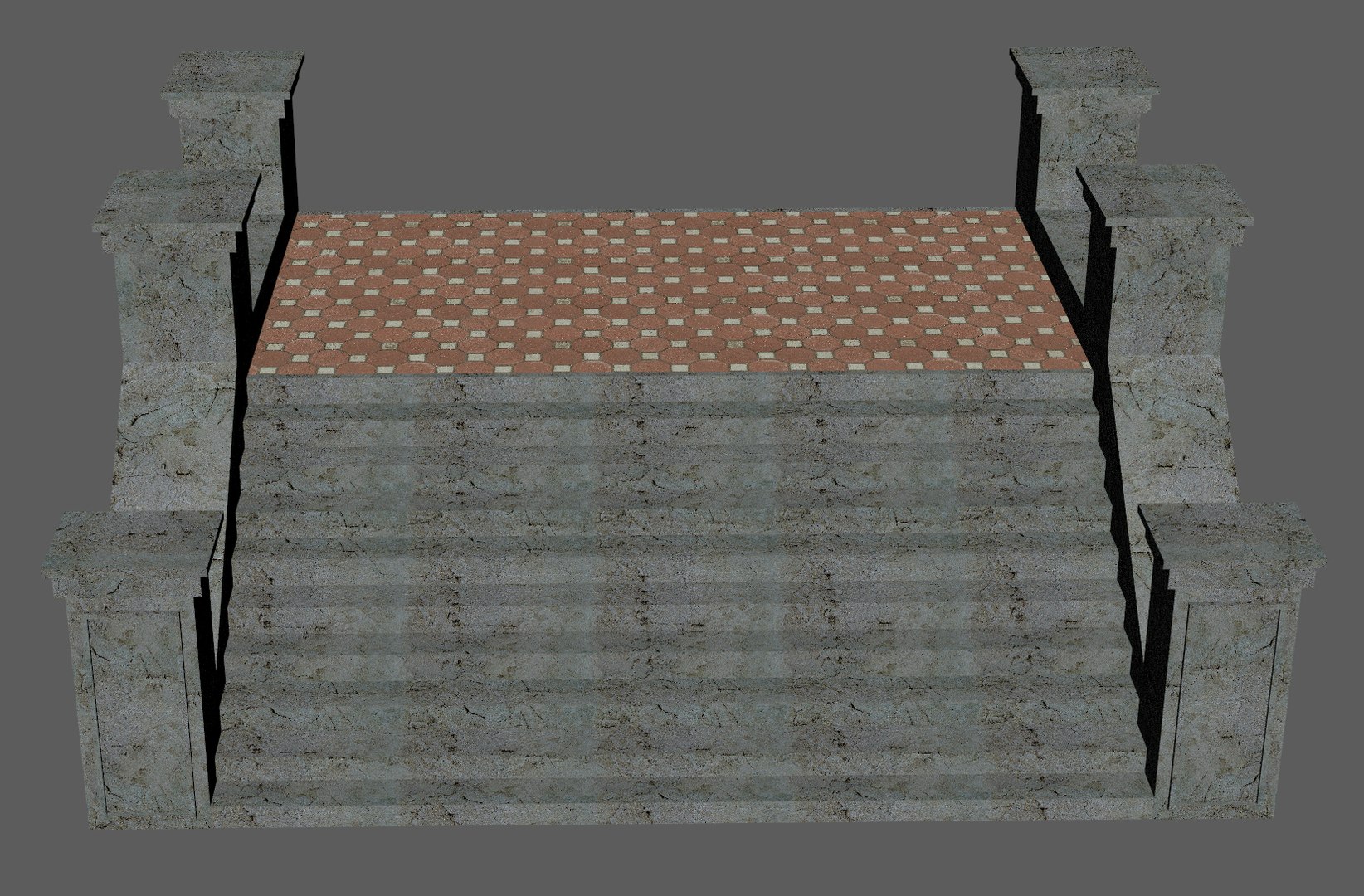 3D Stairs Ancient Model - TurboSquid 1206457