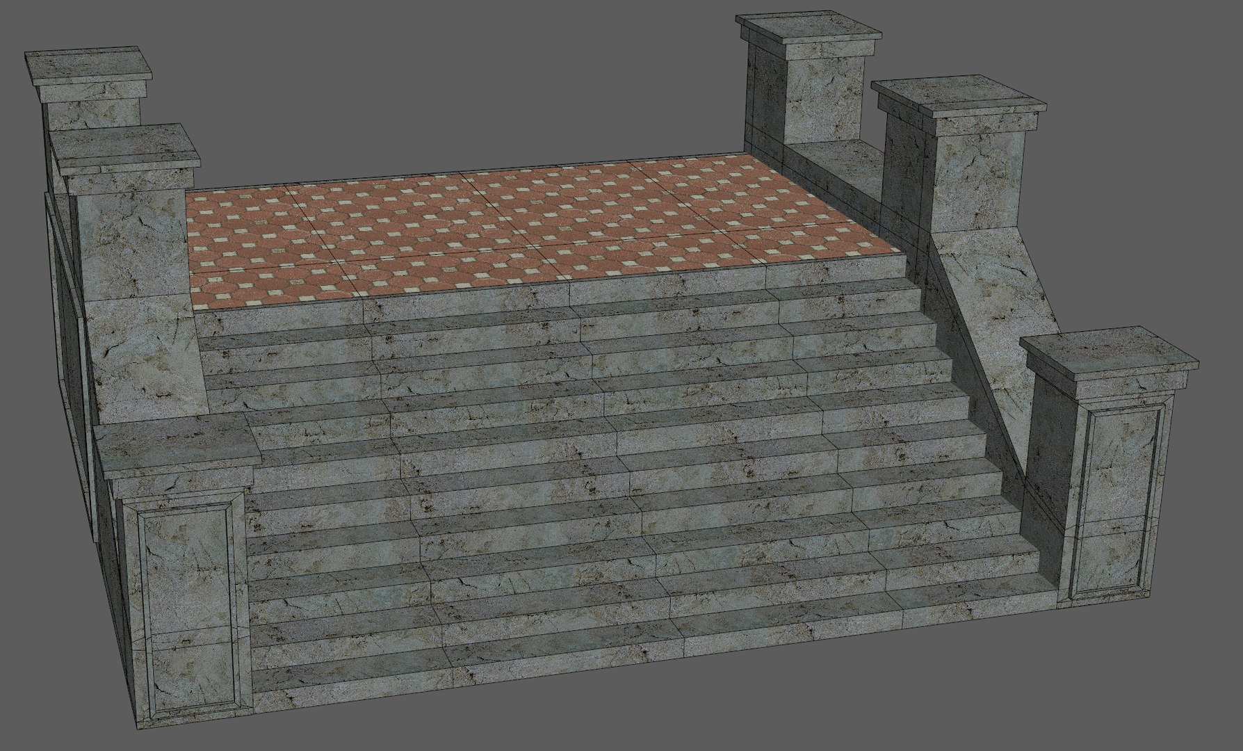 3D Stairs Ancient Model - TurboSquid 1206457