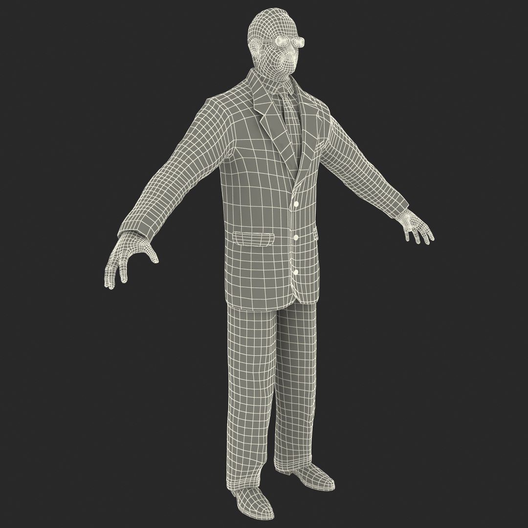 businessman 2 man 3d 3ds