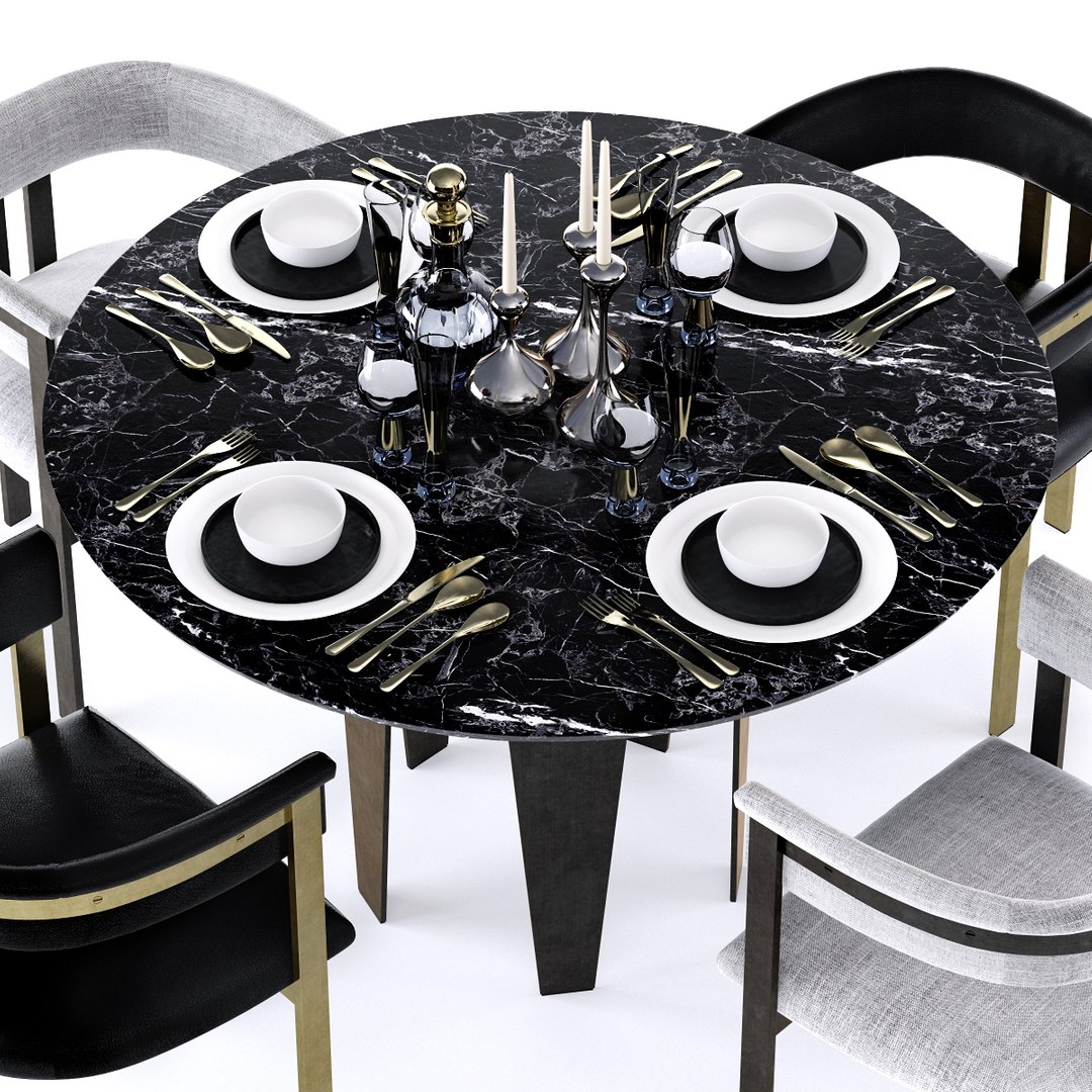 3D Model Grafton Table Elliot Chair - TurboSquid 1371976