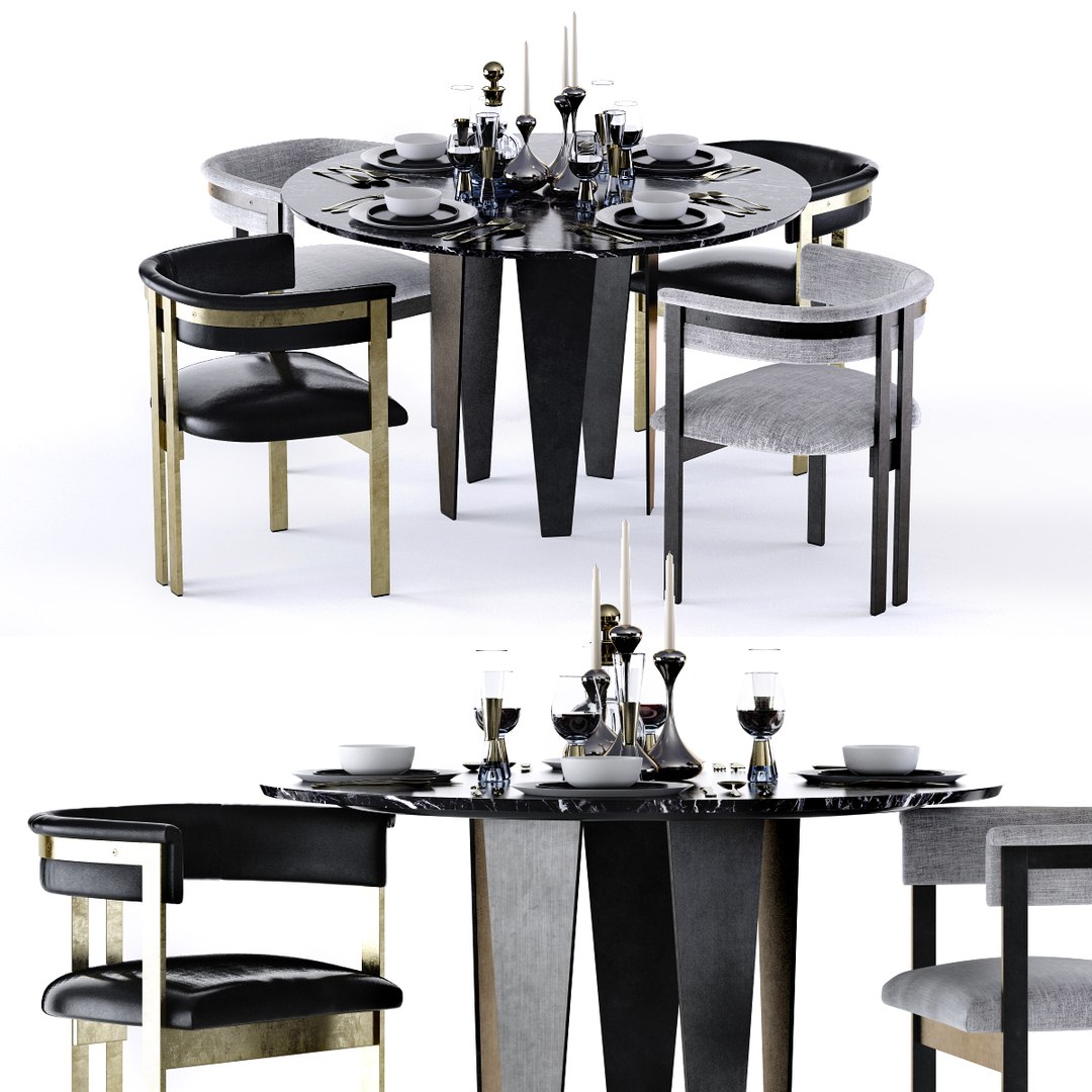 3D Model Grafton Table Elliot Chair - TurboSquid 1371976