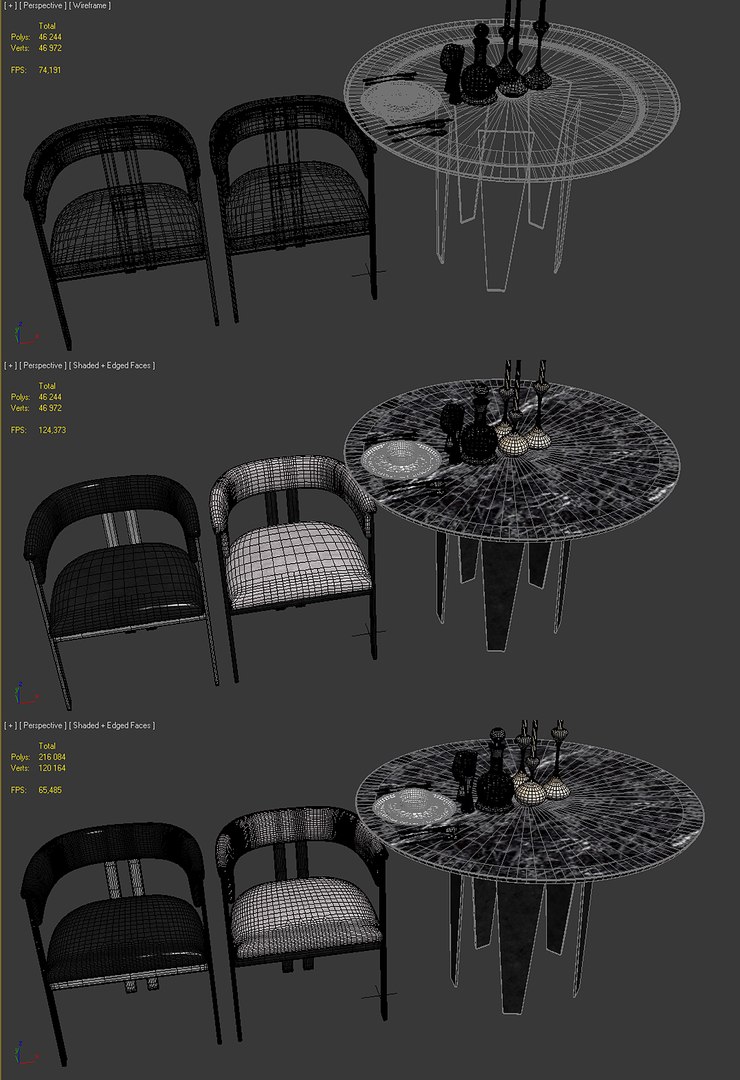 3D Model Grafton Table Elliot Chair - TurboSquid 1371976