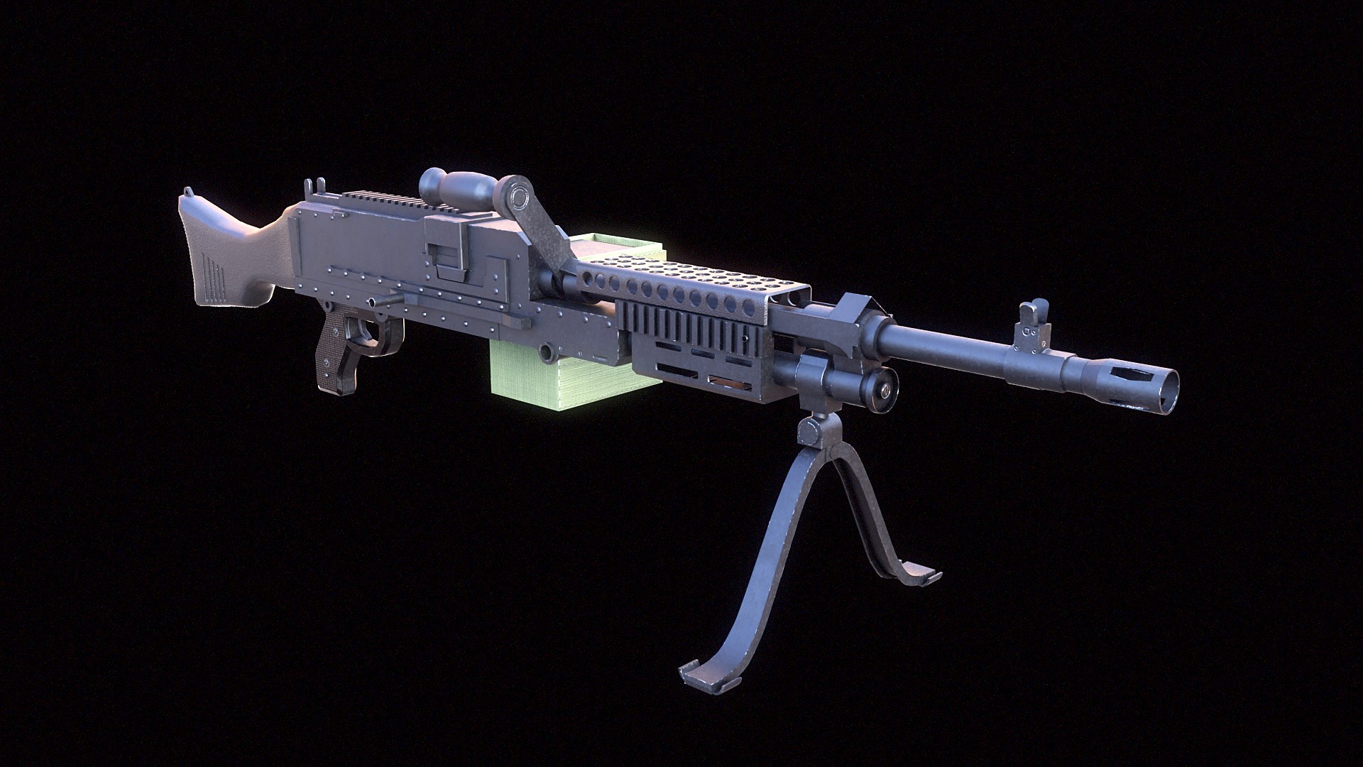 M240 Machine Gun 3D Model - TurboSquid 2321822