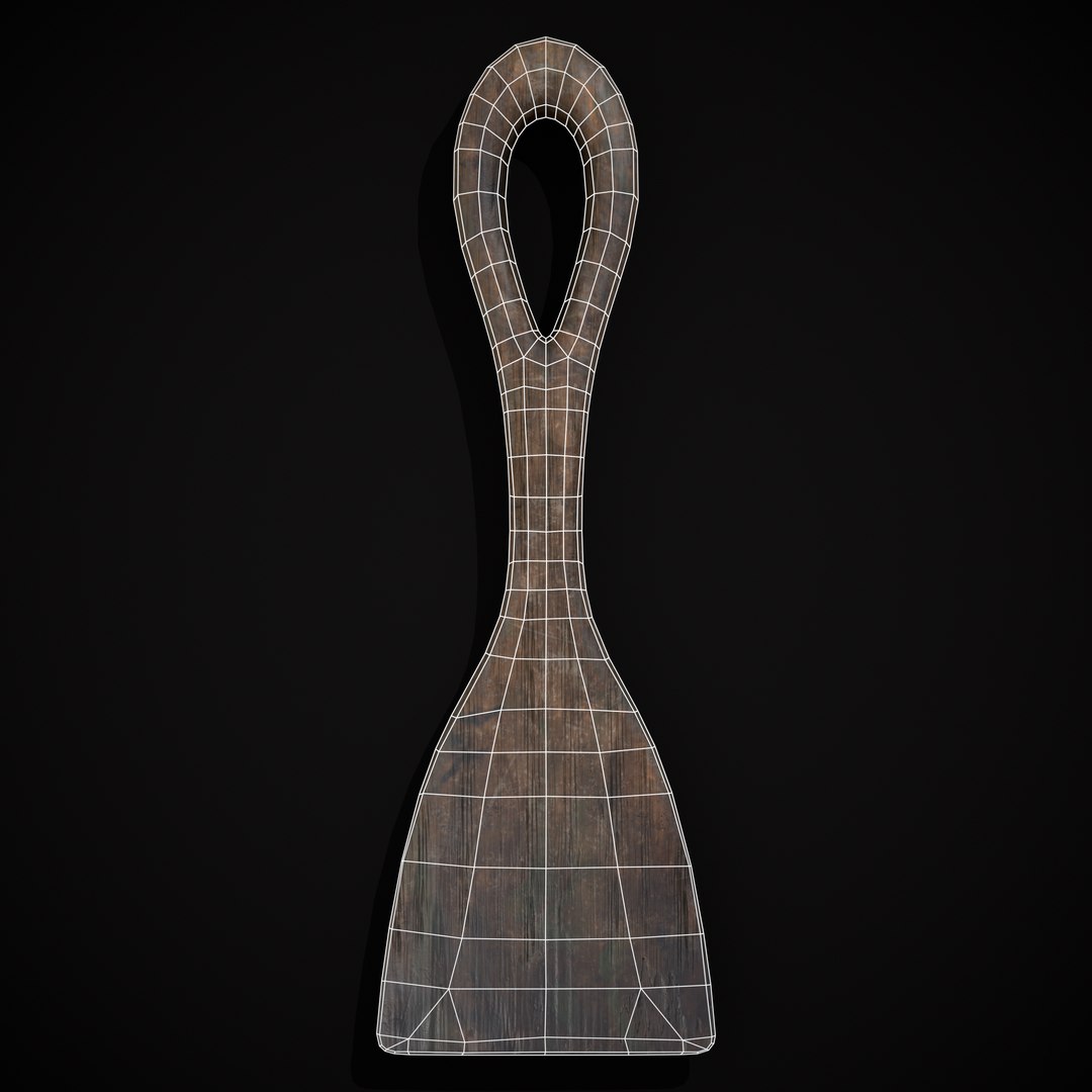 3D Old Carved Spatulas Model - TurboSquid 2320787