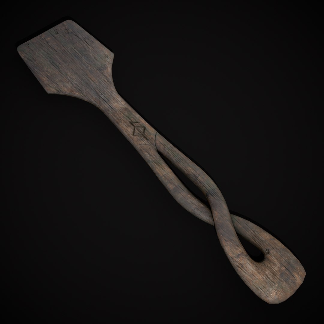 3D Old Carved Spatulas Model - TurboSquid 2320787