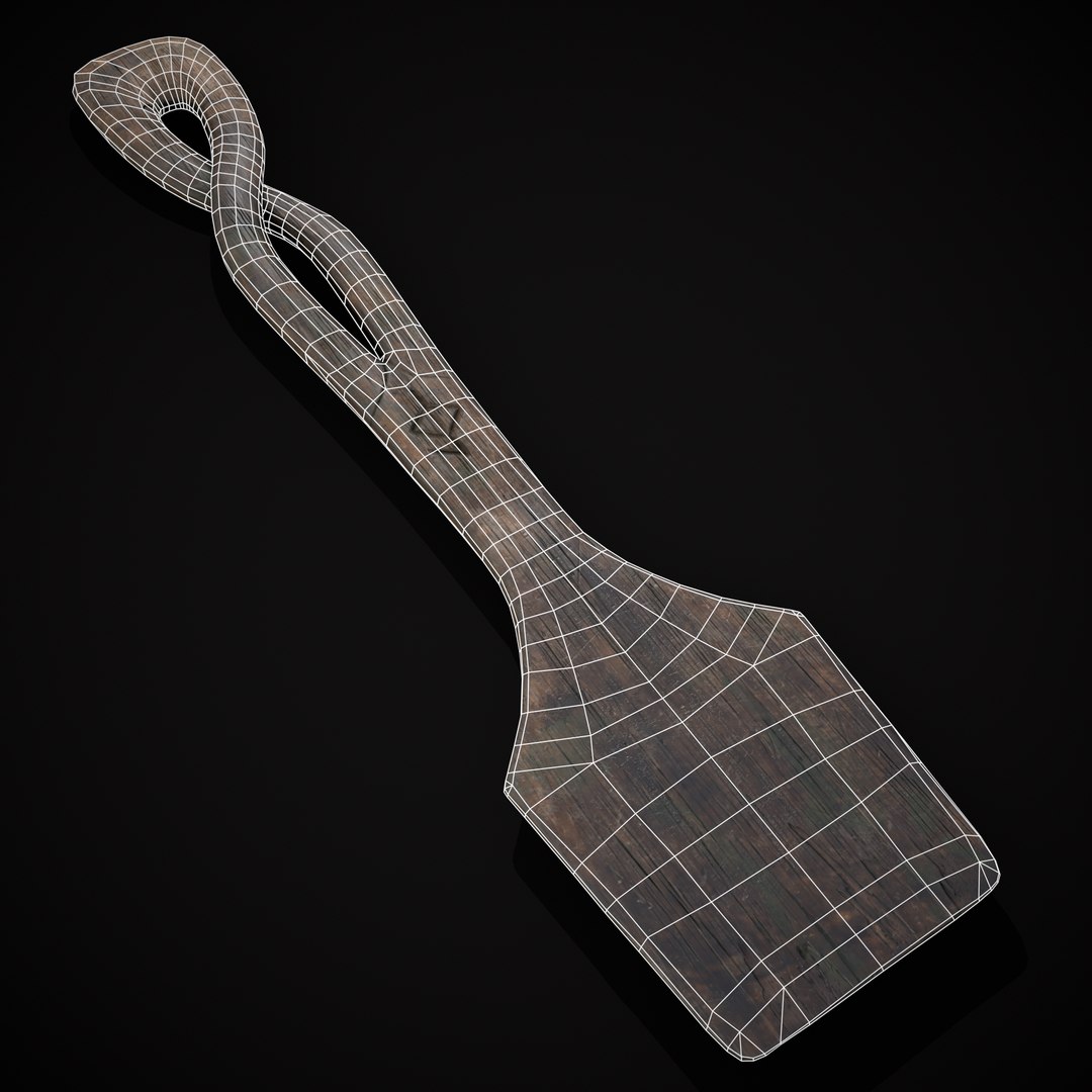 3D Old Carved Spatulas Model - TurboSquid 2320787