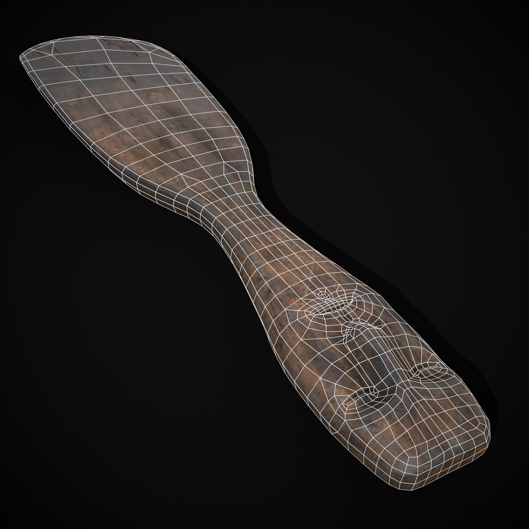 3D Old Carved Spatulas Model - TurboSquid 2320787