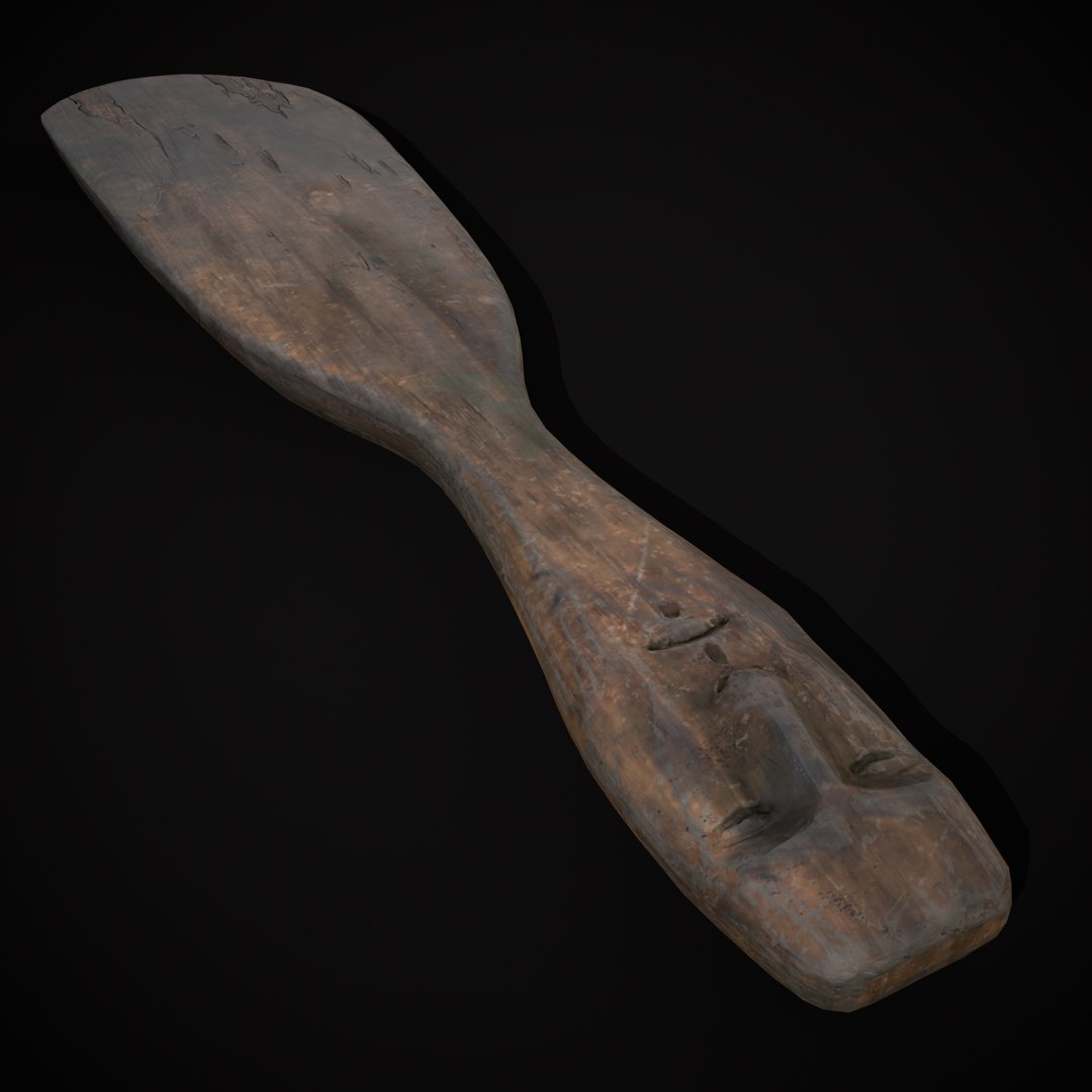 3D Old Carved Spatulas Model - TurboSquid 2320787
