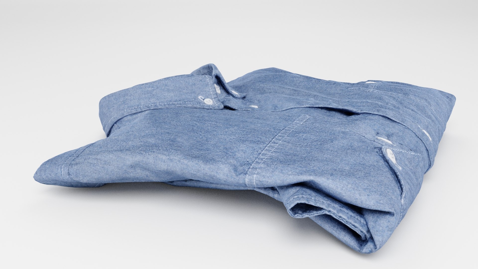Blue Generic Folded Shirt With Business Style Clothing 3D - TurboSquid ...