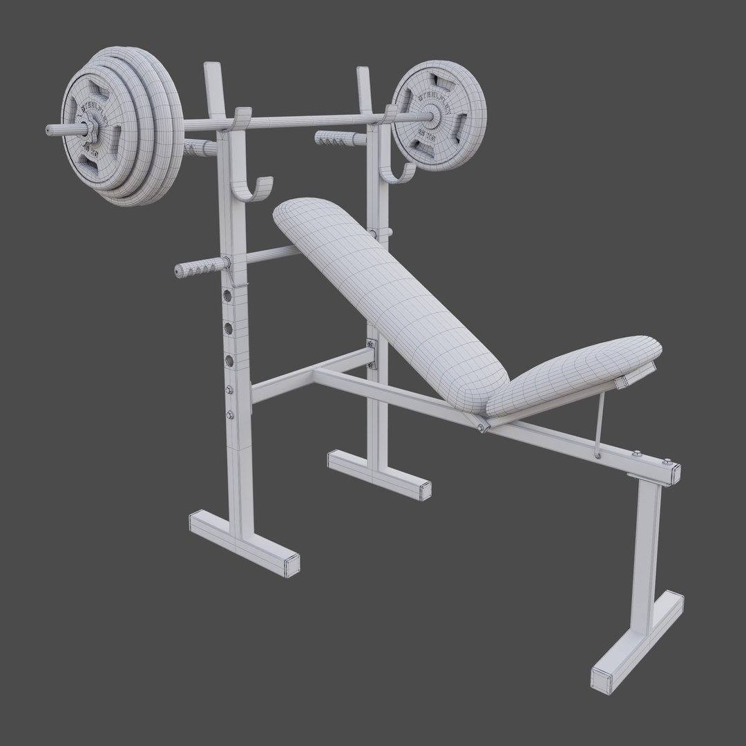Bench press 3D model - TurboSquid 1202019