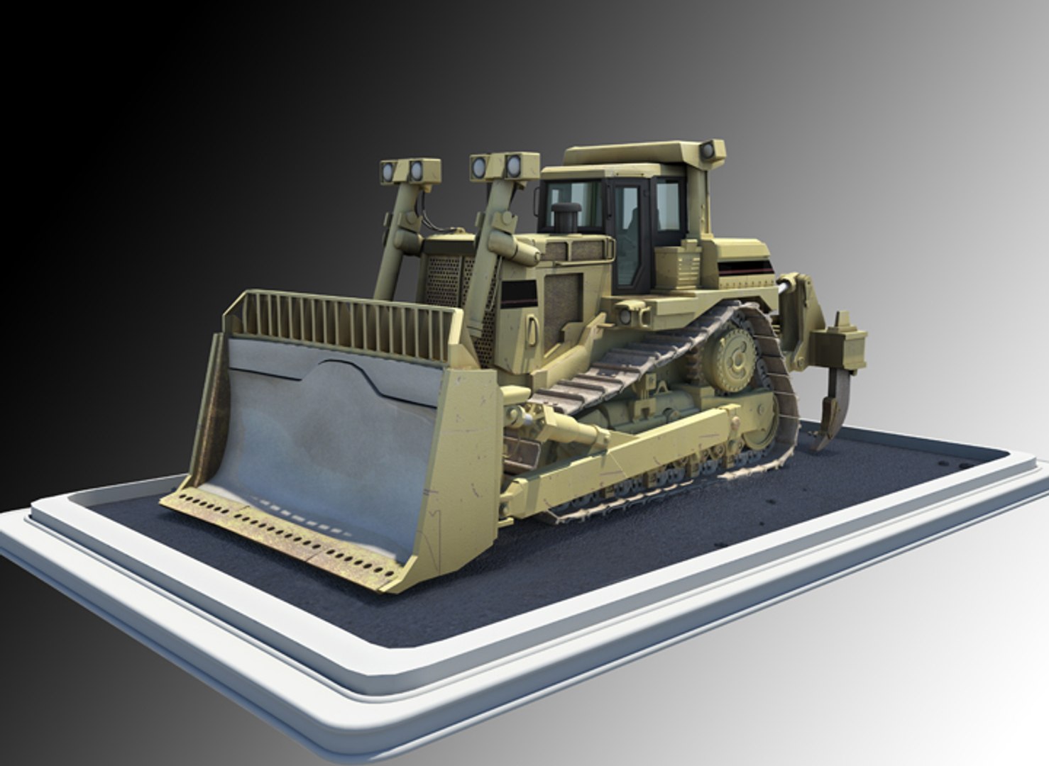 불도저 건설 장비 3D 모델 - TurboSquid 529470