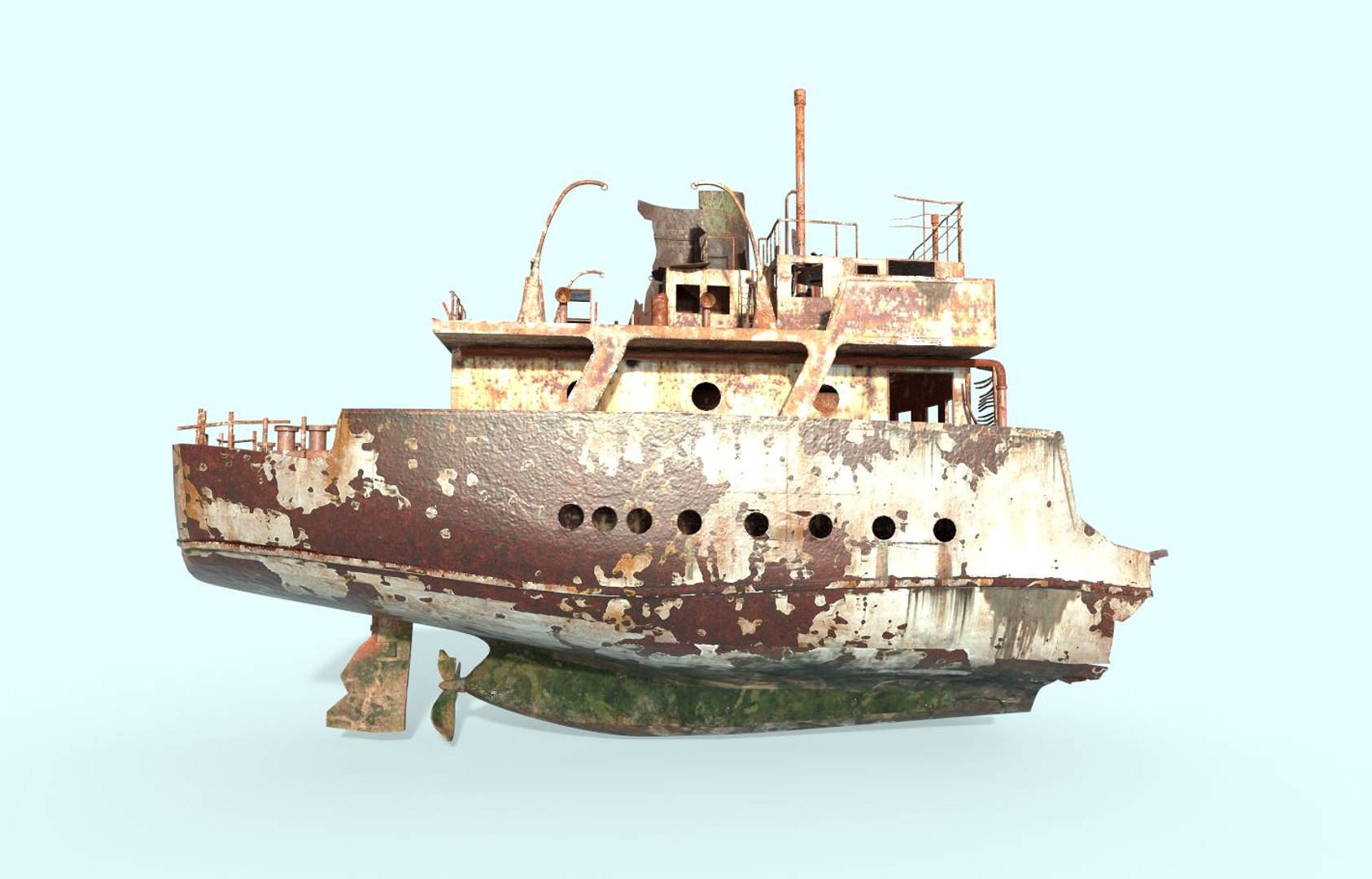 Half Ship Wreck 3D Model - TurboSquid 1911364