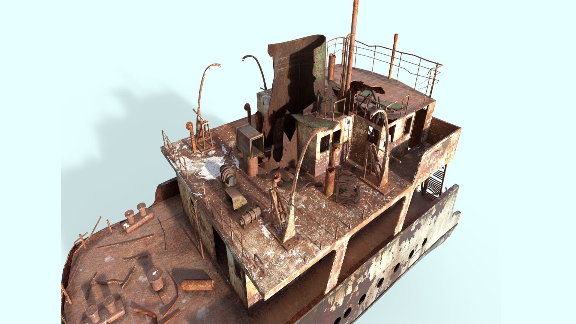 Half Ship Wreck 3D Model - TurboSquid 1911364