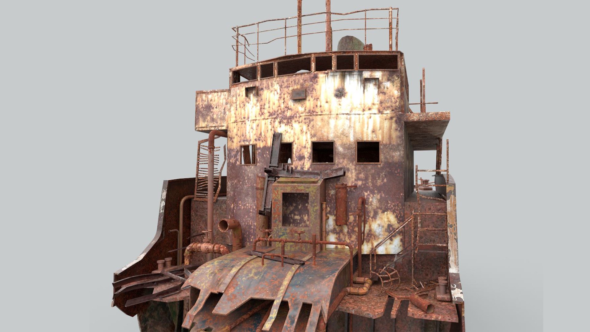 Half Ship Wreck 3D Model - TurboSquid 1911364