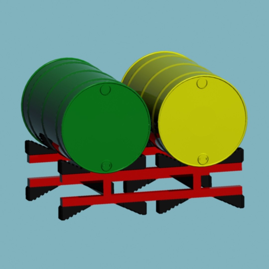3d Model 55 Gallon Drum Rack