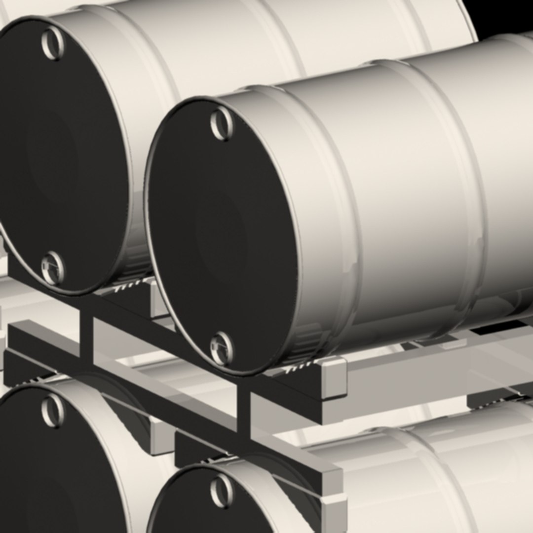 3d Model 55 Gallon Drum Rack