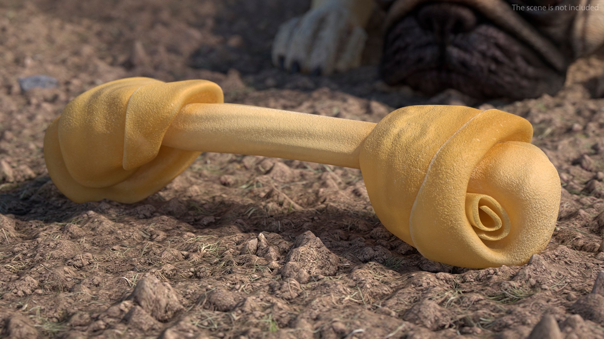 Rawhide Dog Chew Bone 3D Model - TurboSquid 2098644