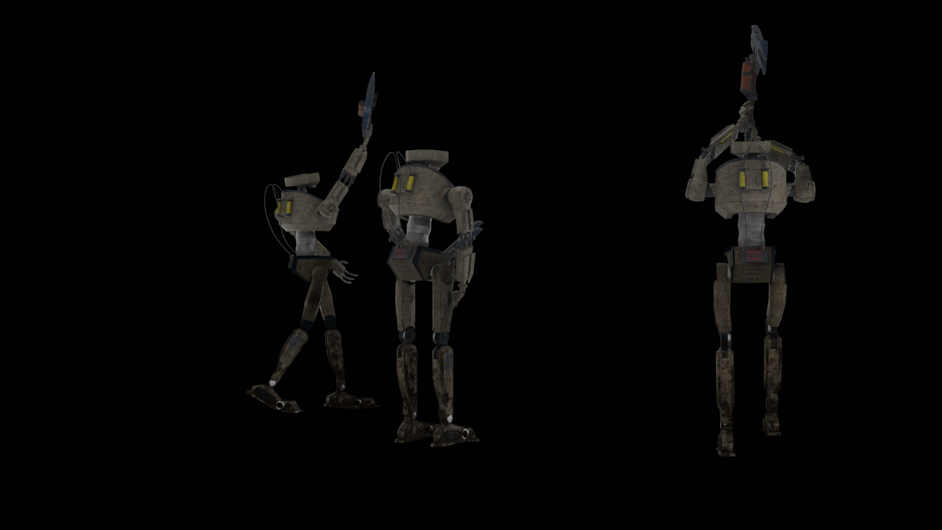 Robot Miner And Robot Security 3d Turbosquid 1954105