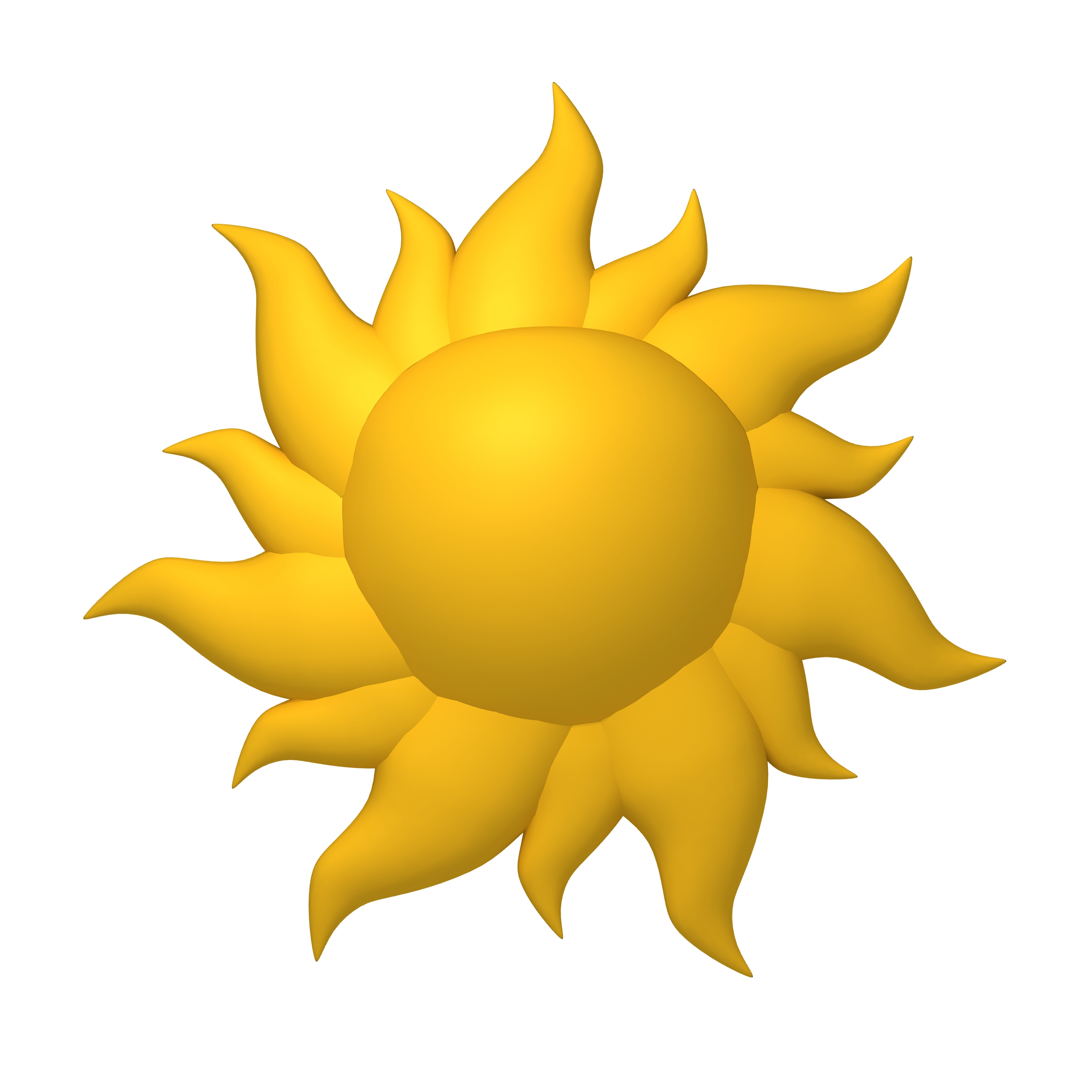 3D cartoon sun model - TurboSquid 1675533