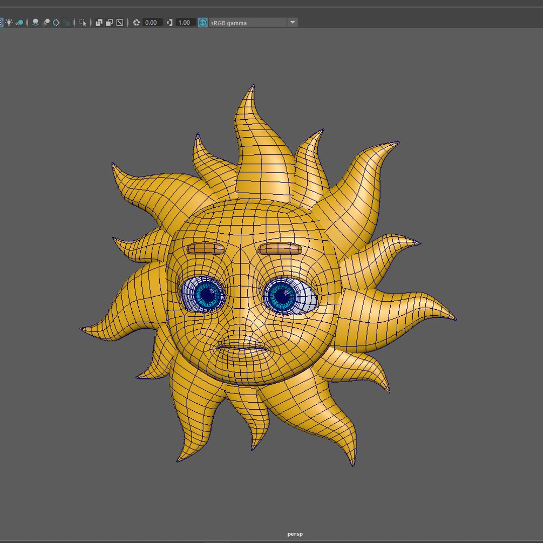 3D Cartoon Sun Model - TurboSquid 1675533