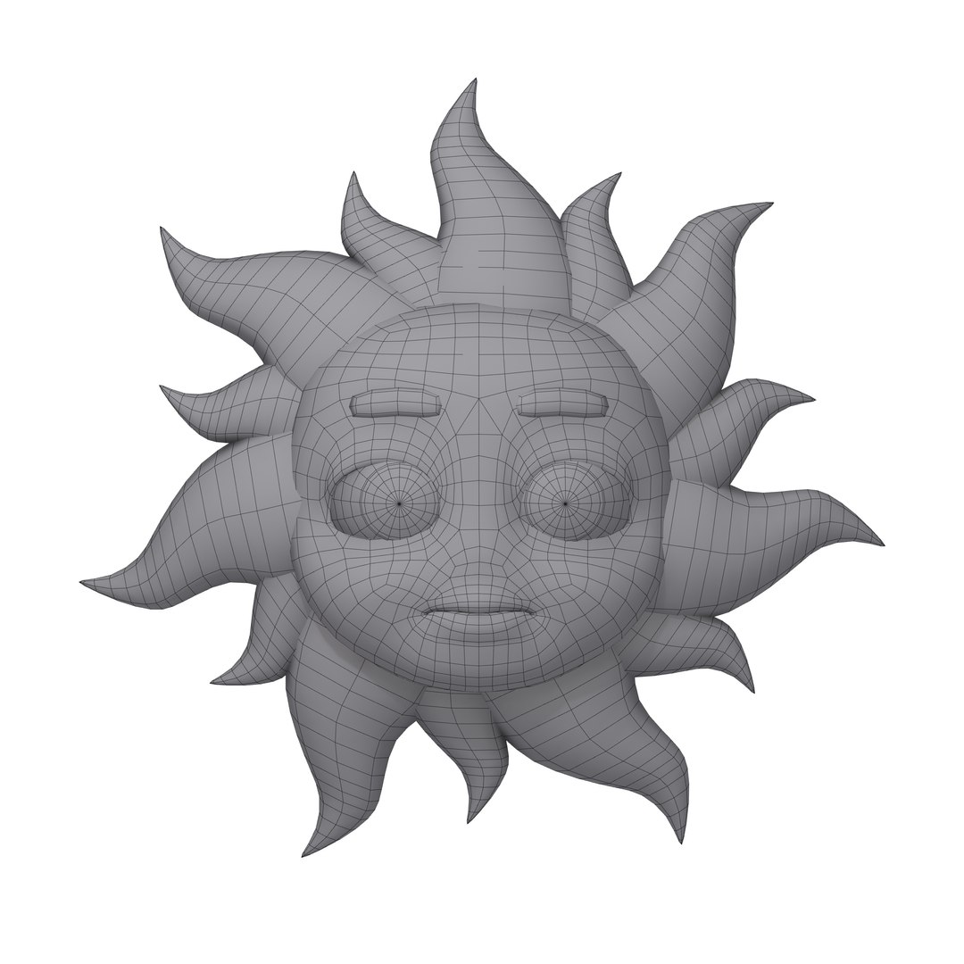 3D Cartoon Sun Model - TurboSquid 1675533