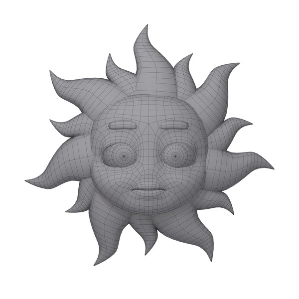 3D cartoon sun model - TurboSquid 1675533