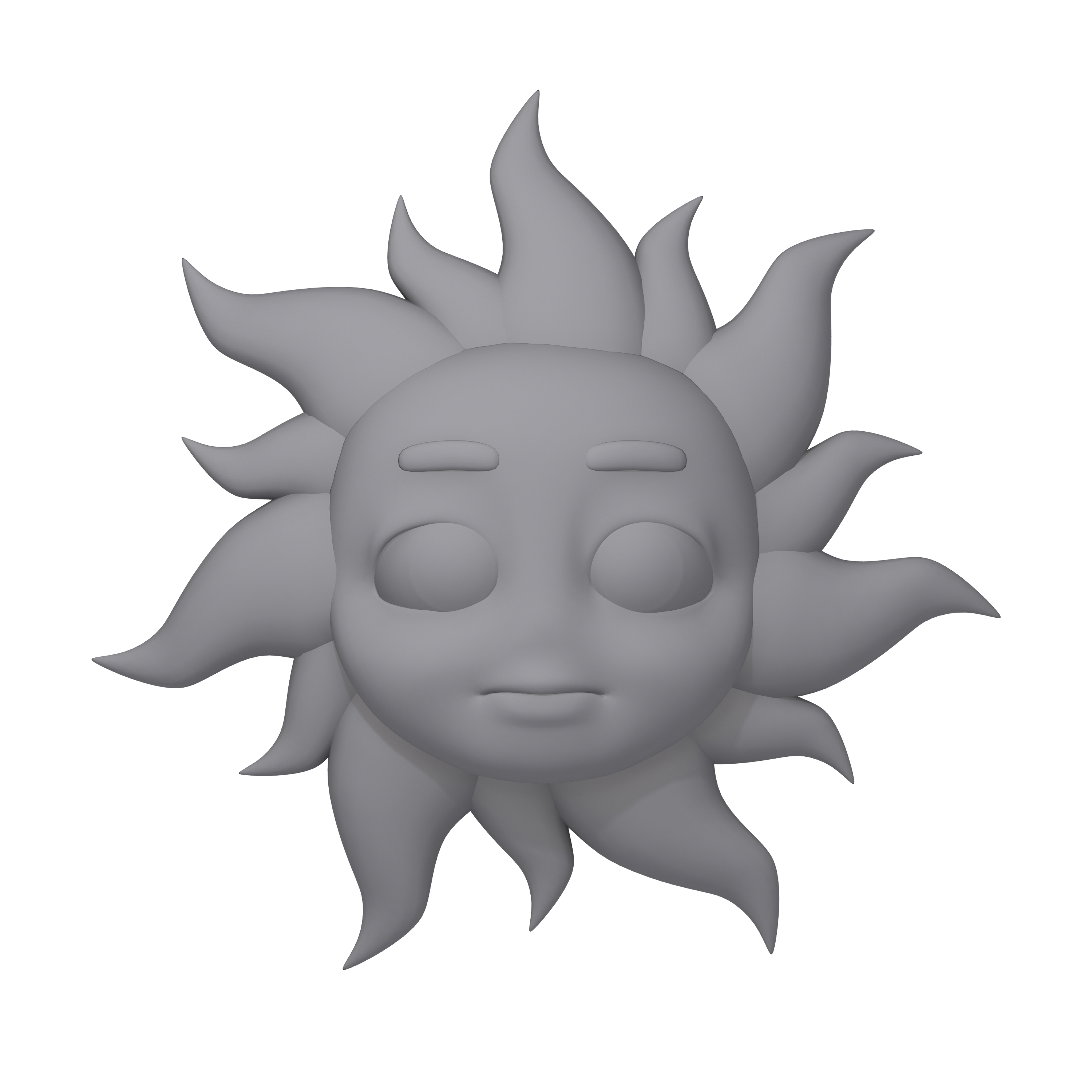 3D cartoon sun model - TurboSquid 1675533