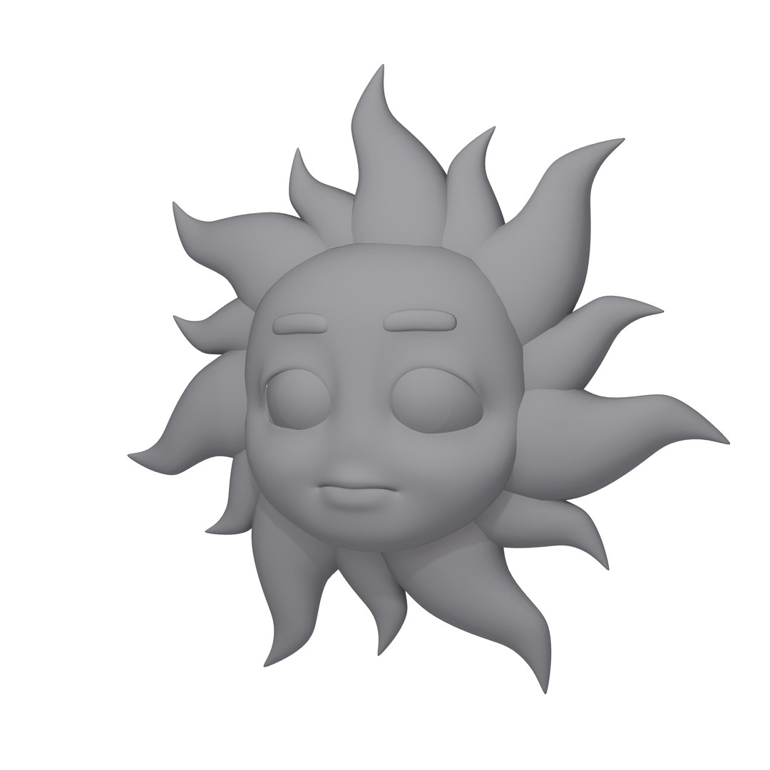 3D Cartoon Sun Model - TurboSquid 1675533