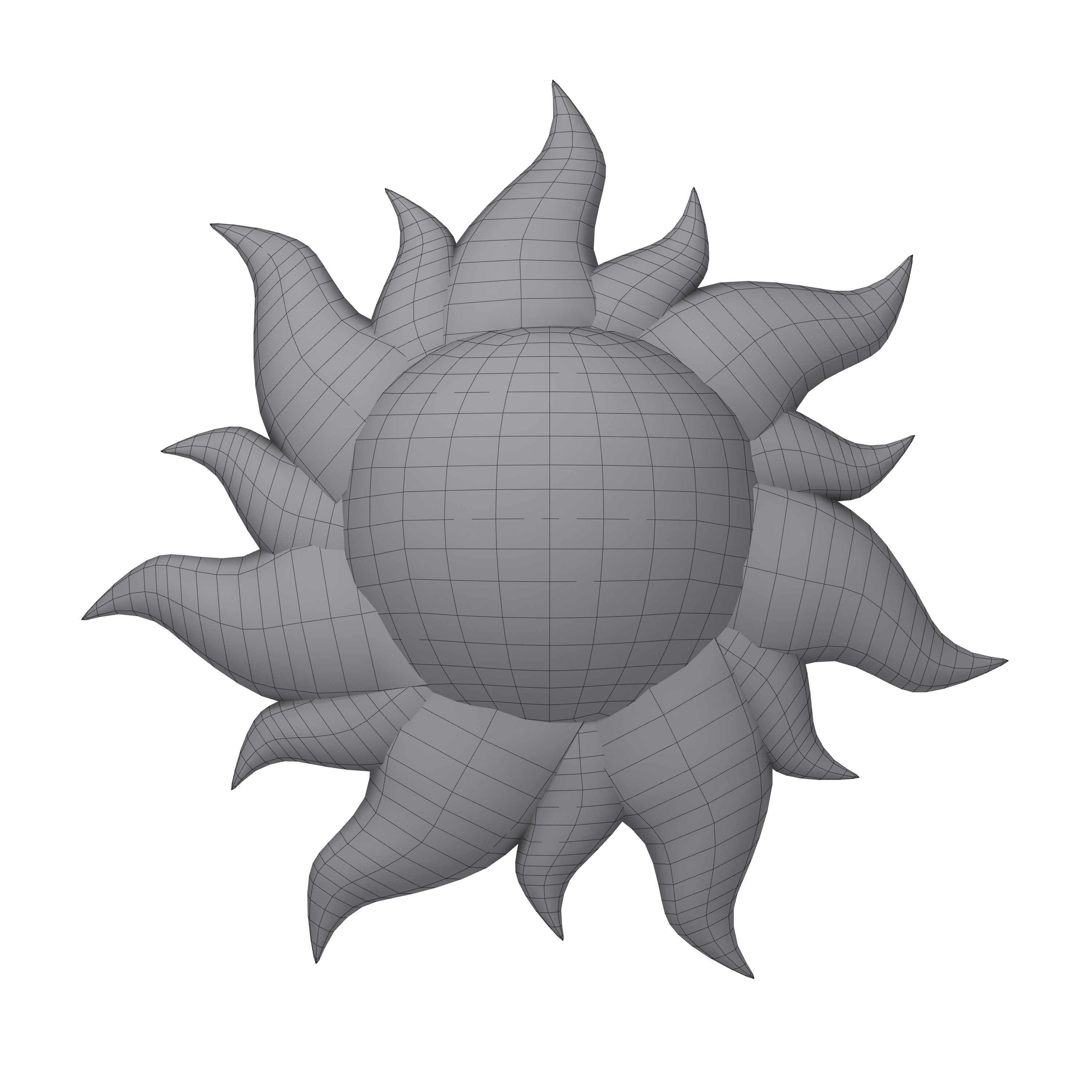 3D cartoon sun model - TurboSquid 1675533