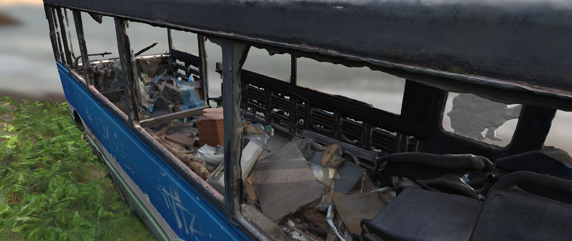3D Abandoned Bus 3D Scan - TurboSquid 2013635
