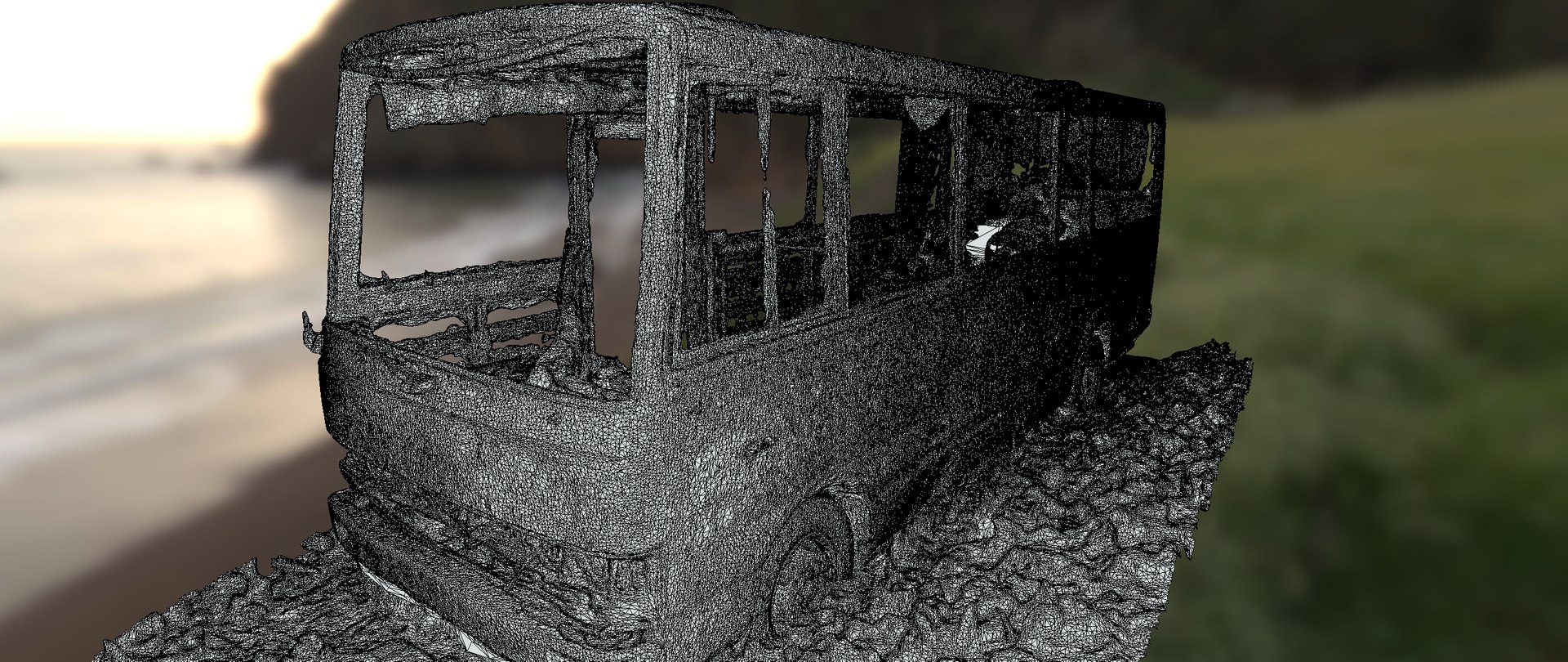 3D Abandoned Bus 3D Scan - TurboSquid 2013635