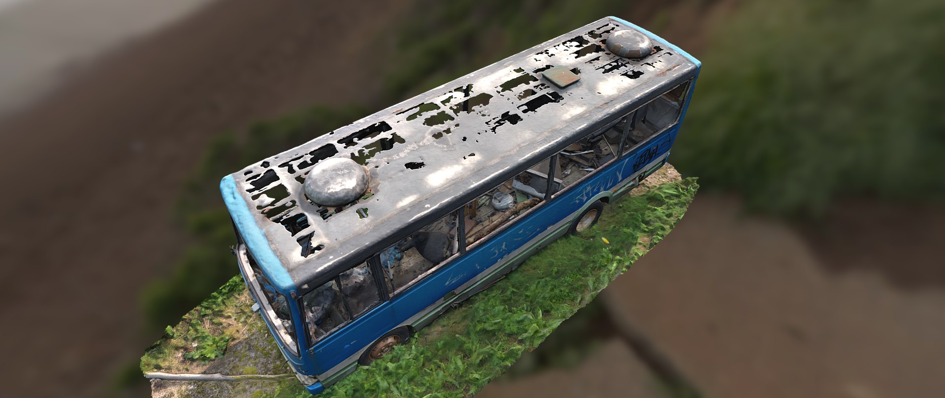 3D Abandoned Bus 3D Scan - TurboSquid 2013635
