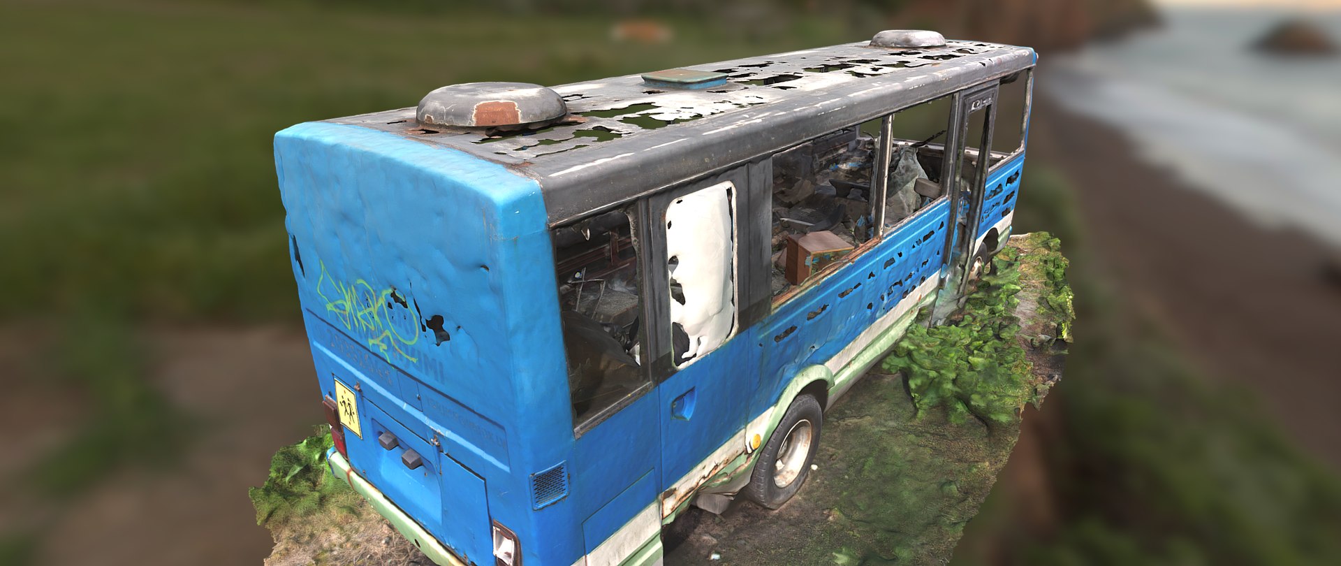 3D Abandoned Bus 3D Scan - TurboSquid 2013635