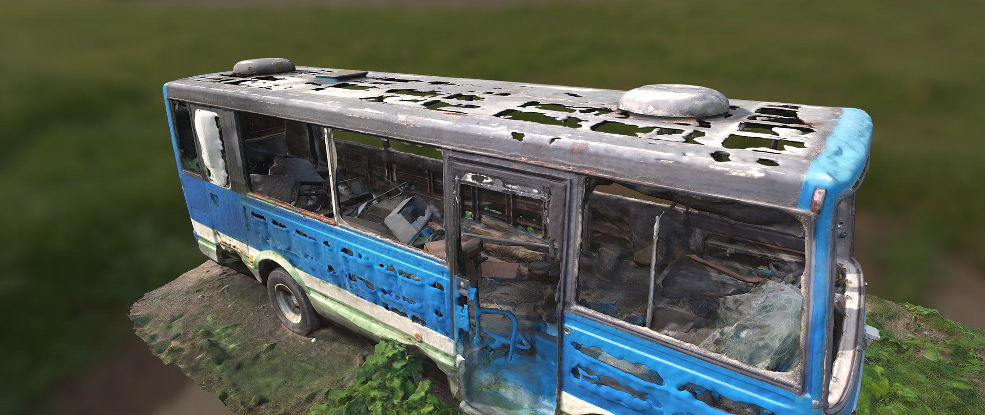 3D Abandoned Bus 3D Scan - TurboSquid 2013635